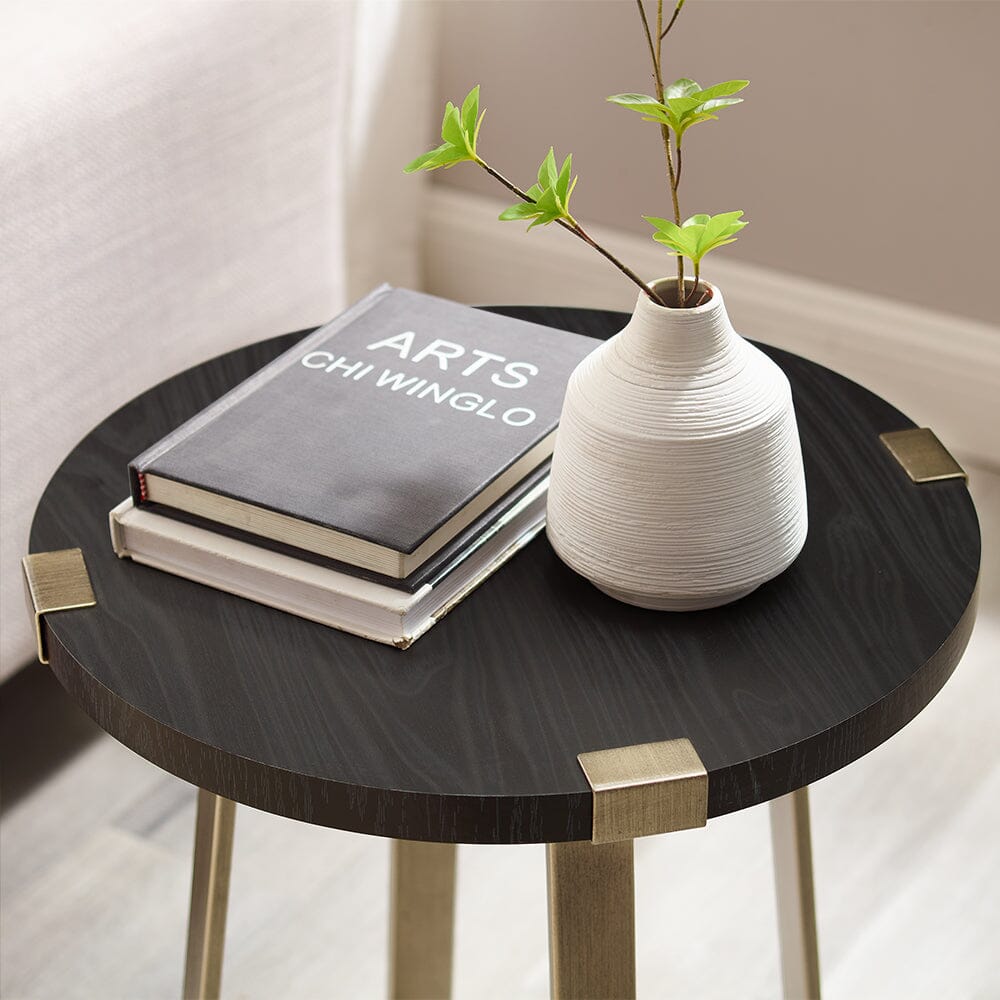 Capri End Table - Black and Gold