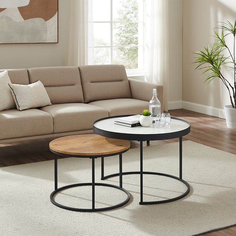 2 Piece Nesting Coffee Table Set